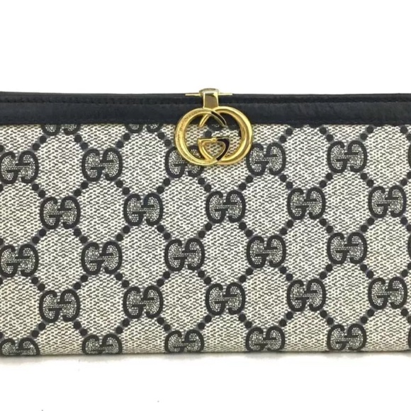Gucci | Bags | Gucci Interlocking Gg Logo Pvc Long Bifoldwallet | Poshmark